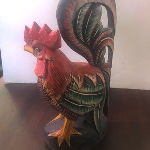 Accents | Large Wood Rooster Single Mom Breast Cancer Fundraiser | Poshmark
